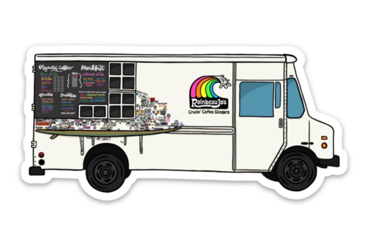 Betty White Food Truck Sticker | Rainbeau Jo's